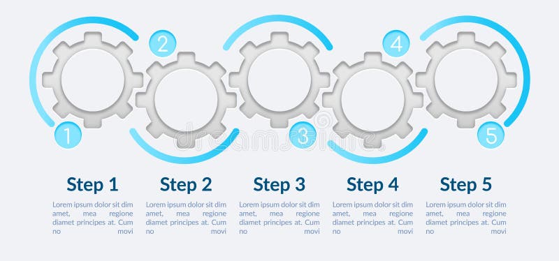 Simple Circle Steps Vector Infographic Template Stock Vector ...