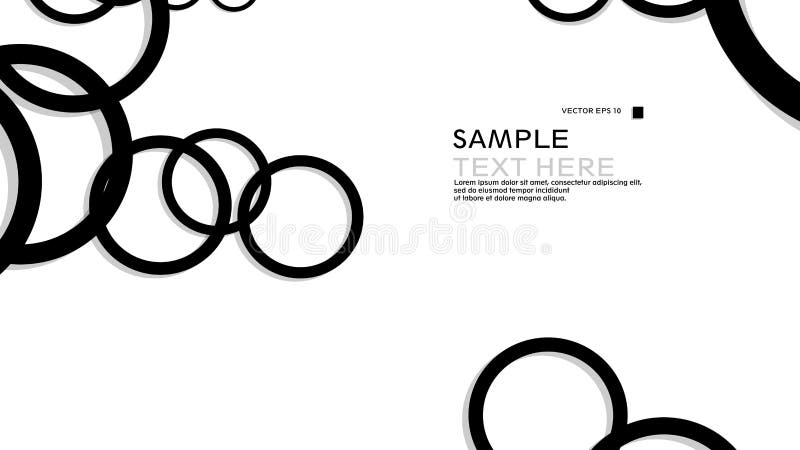 Simple Circles Background , with Gradient Black White and Shadow Stock ...