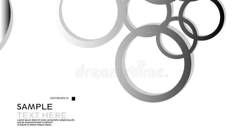 Simple Circles Background , with Gradient Black White and Shadow Stock ...