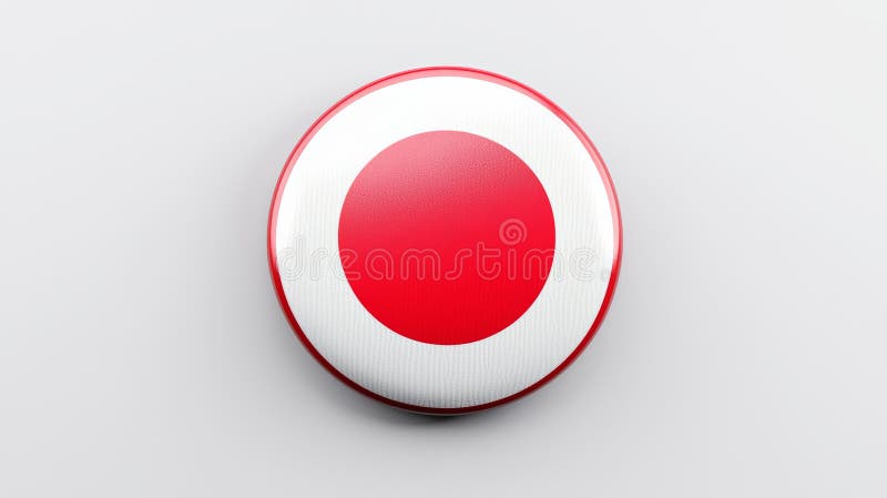 Simple Circular Badge with Red Circle and White Background Stock ...