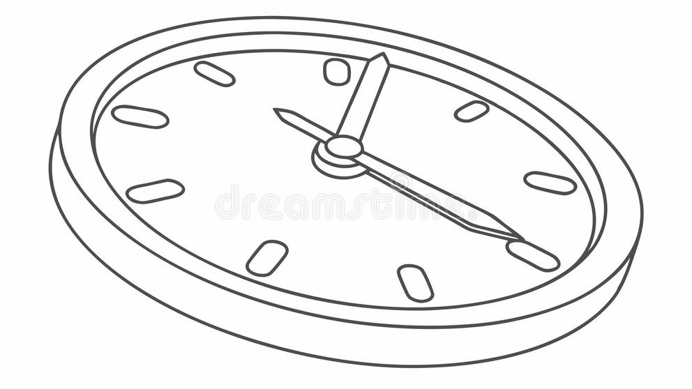 Simple Circular Compass without a Needle Time Illustration Vector ...