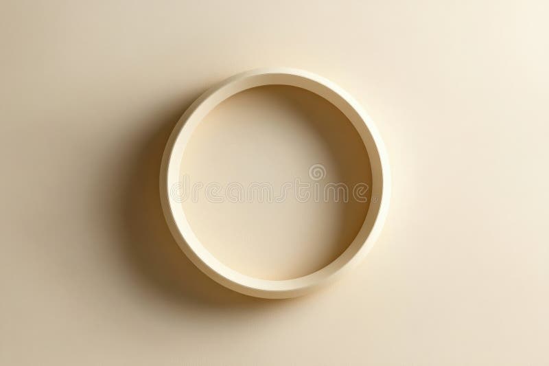 Simple Circular Design Element Against a Smooth Beige Background for ...
