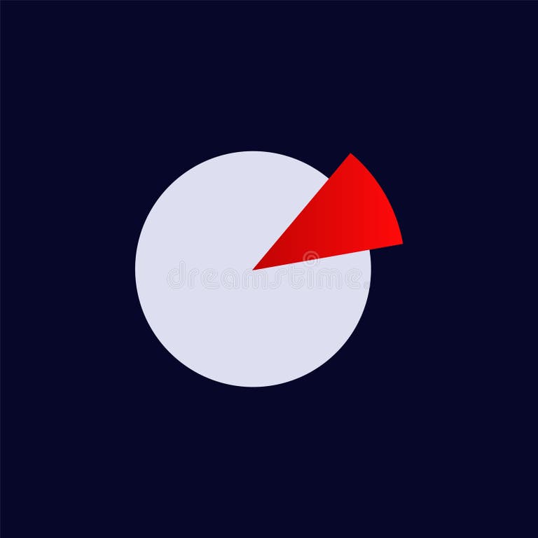 Simple Circular Diagram with Red Segment Reflecting Minimalist Design ...