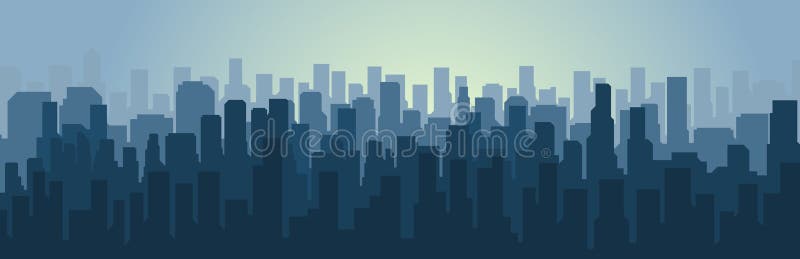 Simple city silhouette stock vector. Illustration of city - 216859049