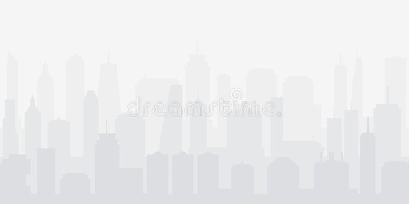 Simple City Skyline Silhouette Stock Vector - Illustration of large ...