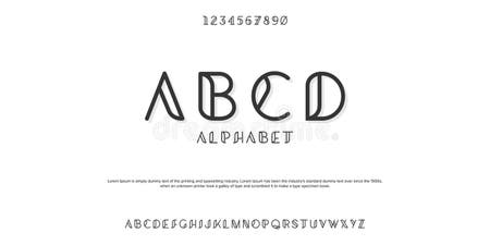 Simple Classic Design Font Vector Illustration of Alphabet Letters ...
