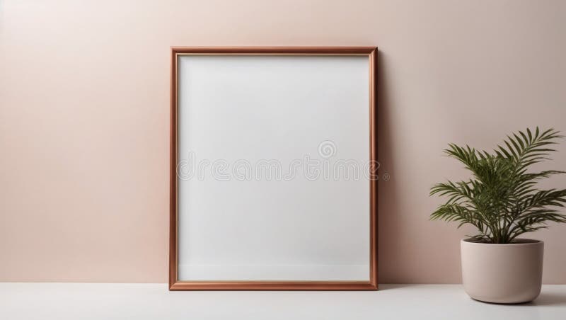 Simple Classic Photo Frame, Quotes on Wall Background. Stock ...