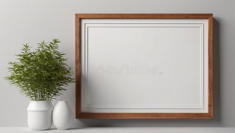 Simple Classic Photo Frame, Quotes on Wall Background. Stock ...
