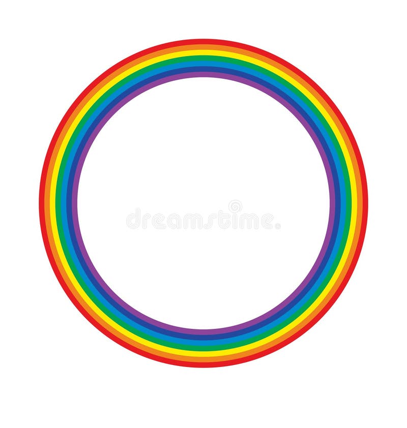 Simple Classic Rainbow Ring Element Stock Illustration - Illustration ...
