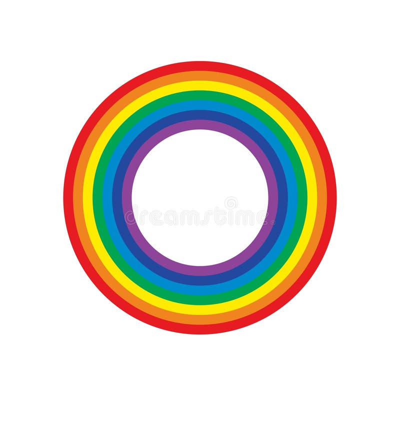 Simple Classic Rainbow Ring Element Stock Vector - Illustration of ...