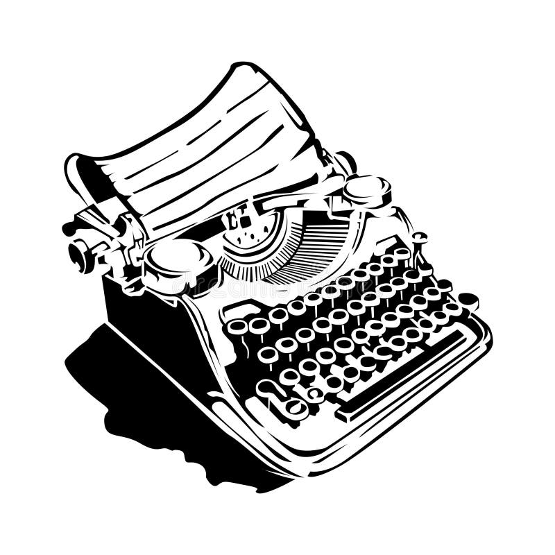 SIMPLE CLASSIC TYPE MACHINE ILLUSTRATION Stock Illustration ...