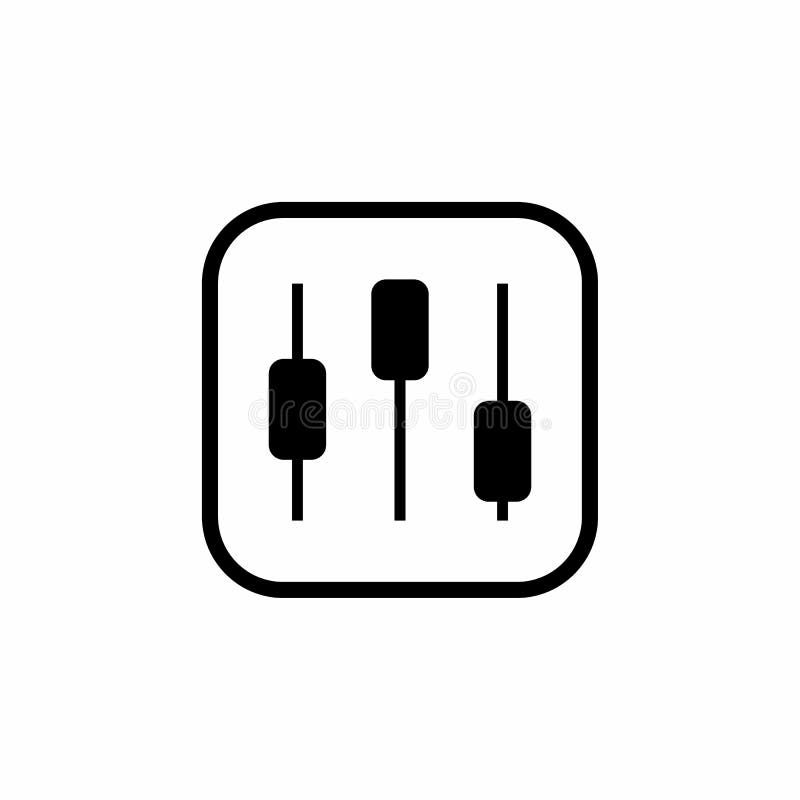 Simple and Clean Audio Mixer, Sound Settings Icon Vector Stock Vector ...