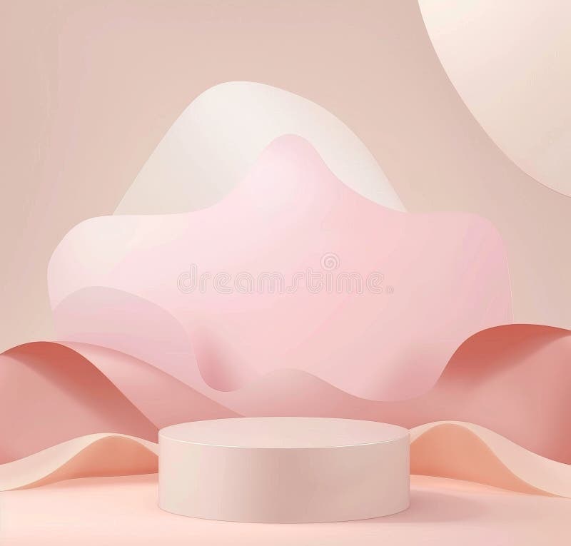 Simple and Clean Background with Soft Pink Abstract Shapes in Minimal ...