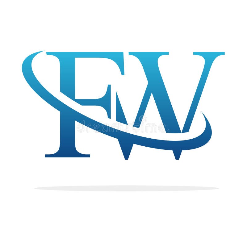 Creative FW Logo Icon Design Stock Vector - Illustration of creative ...