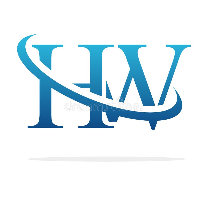 HW Shield Logo Design Vector. Initial HW Logo Template. Shield WH Logo ...