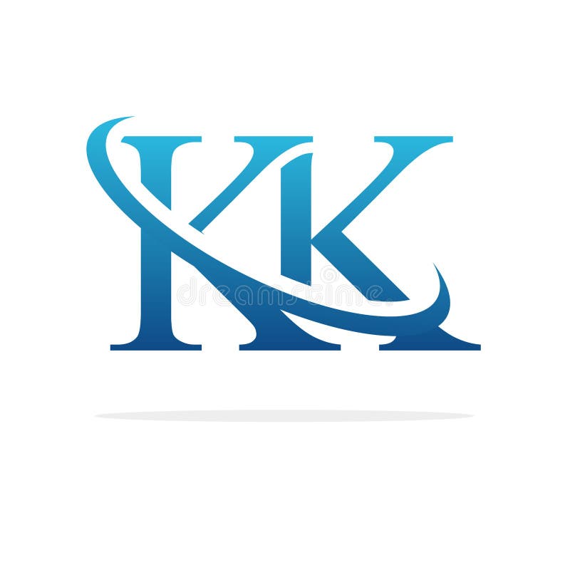 Creative KK Logo Icon Design Stock Vector - Illustration of blue, full ...