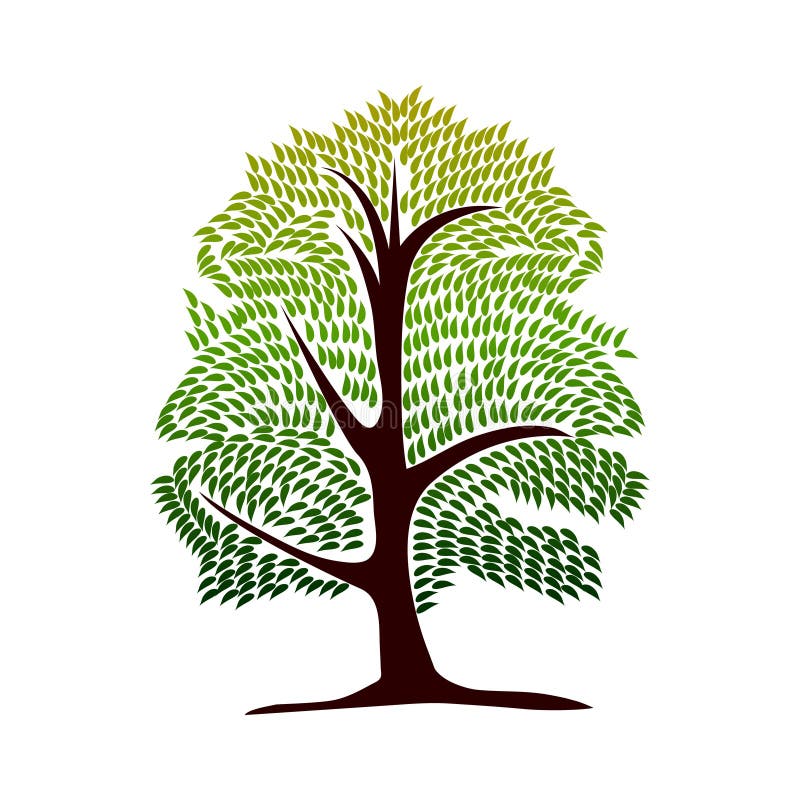 Colorful Tree with Leaves Vector Icon Design Stock Vector ...