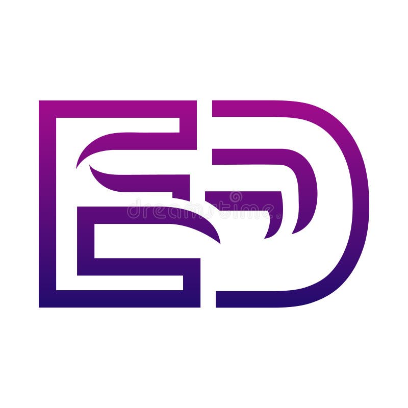 Creative ED Logo Icon Design Stock Vector - Illustration of edge ...