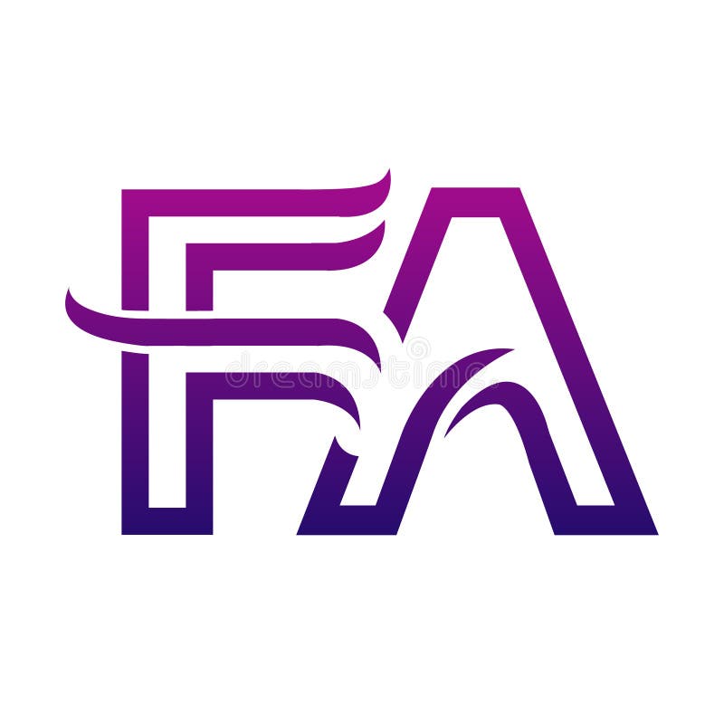 Creative FA Logo Icon Design Stock Vector - Illustration of success ...