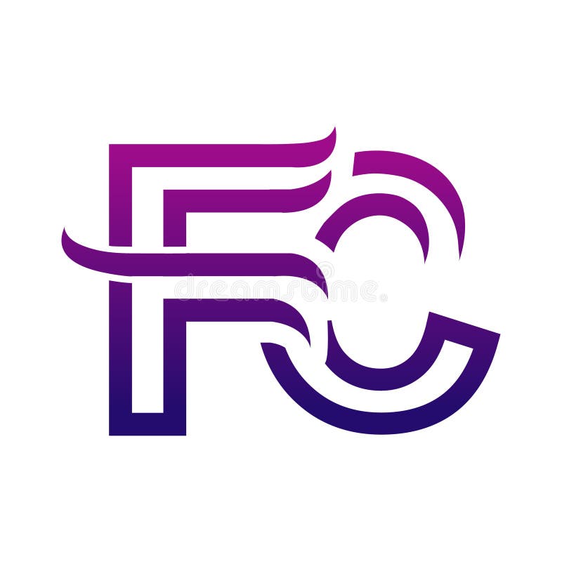 Creative FC Logo Icon Design Stock Vector - Illustration of sign ...