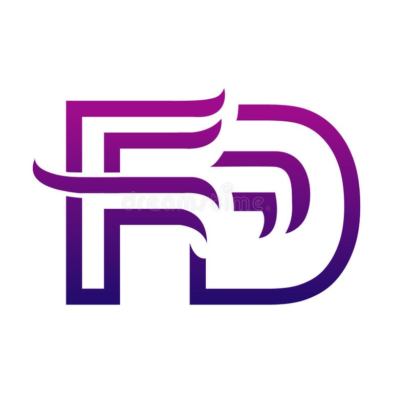 Creative FD Logo Icon Design Stock Vector - Illustration of symbol ...