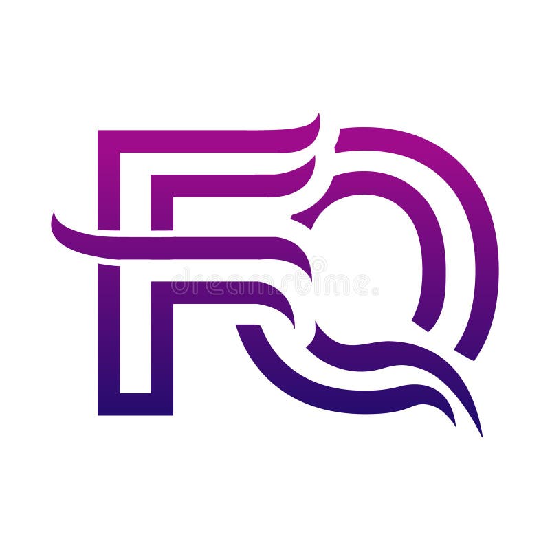 Creative FQ Logo Icon Design Stock Vector - Illustration of edge ...