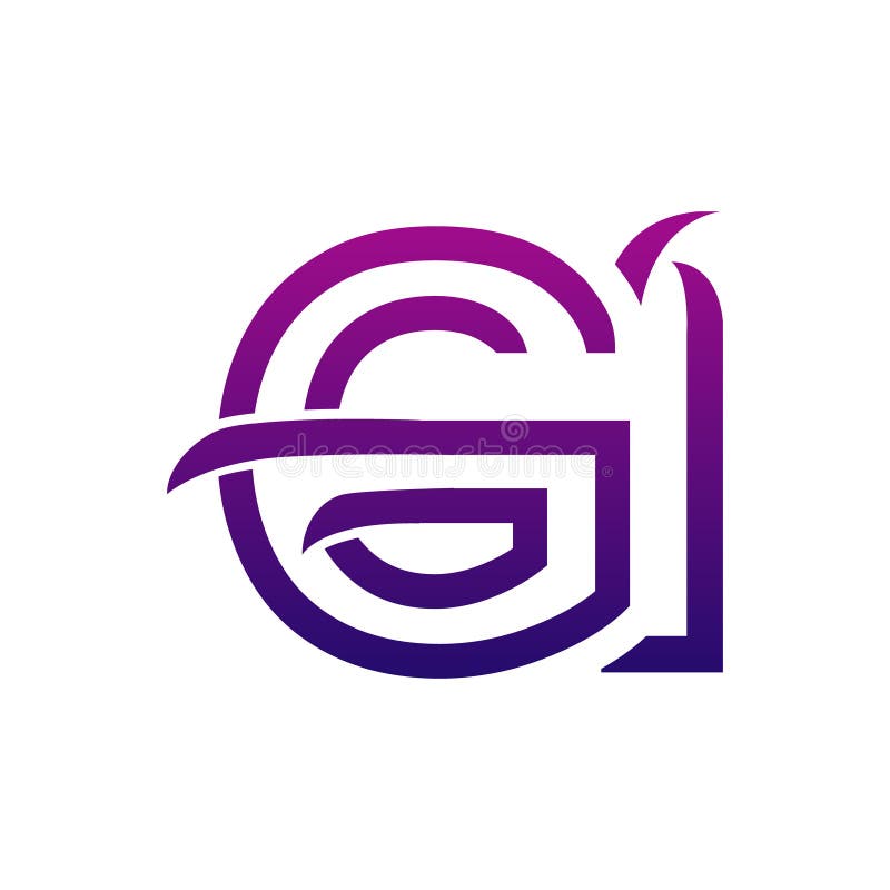 Creative GI Logo Icon Design Stock Vector - Illustration of cutting ...