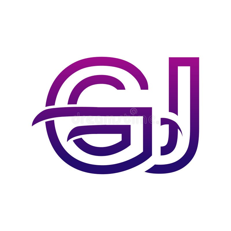 Creative GJ Logo Icon Design Stock Vector - Illustration of text, clean ...