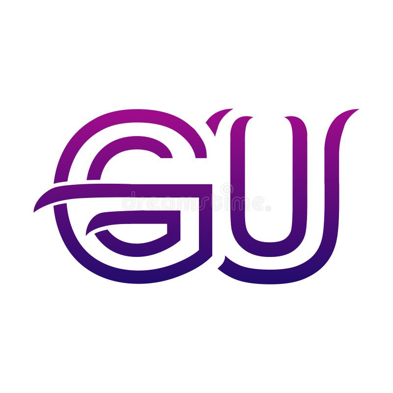 Creative GU Logo Icon Design Stock Illustration - Illustration of ...