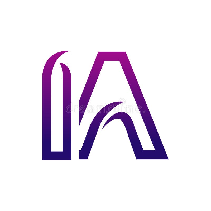 Creative IA Logo Icon Design Stock Illustration - Illustration of logos ...