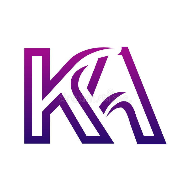 Creative KA Logo Icon Design Stock Vector - Illustration of blue, money ...