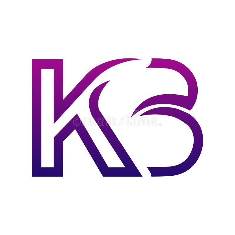 Creative KB Logo Icon Design Stock Vector - Illustration of cutting ...