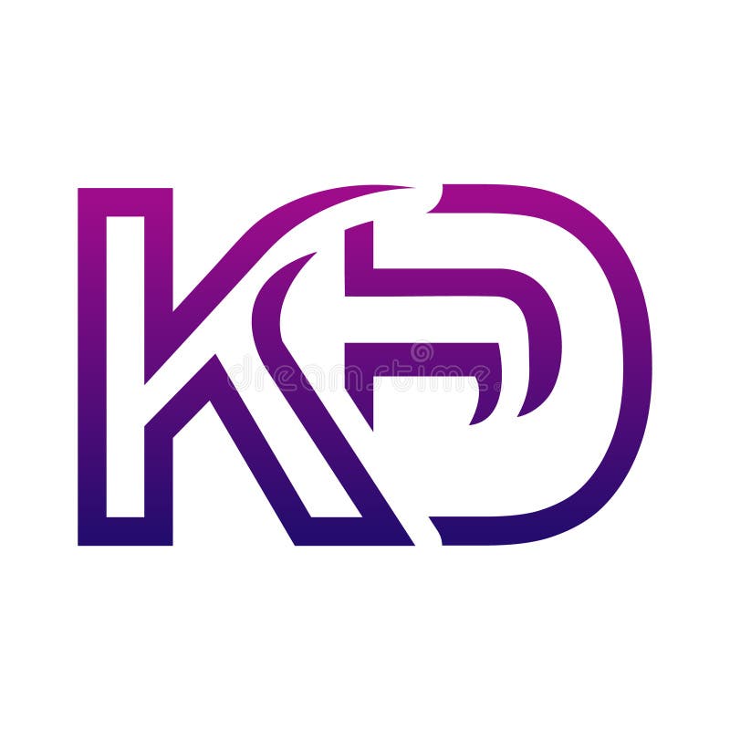 Creative KD Logo Icon Design Stock Vector - Illustration of blue ...