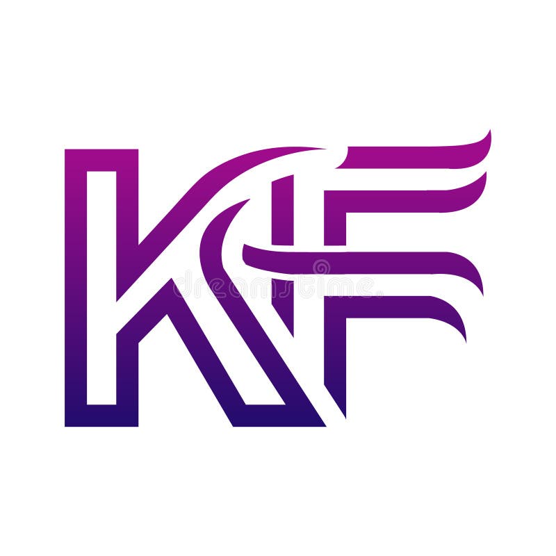 Creative KF Logo Icon Design Stock Vector - Illustration of crisp ...