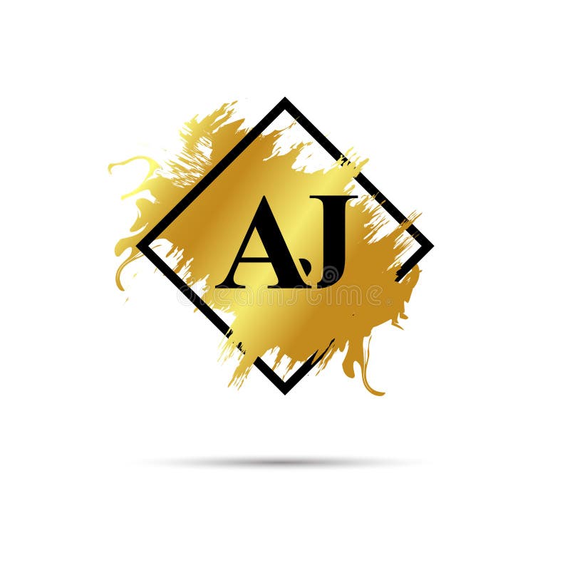 Gold AJ Logo Symbol Vector Art Design Stock Vector - Illustration of ...