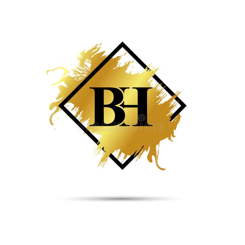 Gold BH Logo Symbol Vector Art Design Stock Vector - Illustration of ...