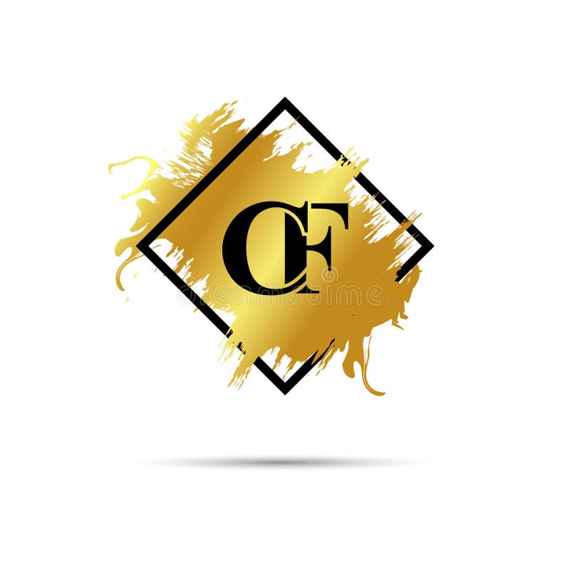 Gold CF Logo Symbol Vector Art Design Stock Vector - Illustration of ...