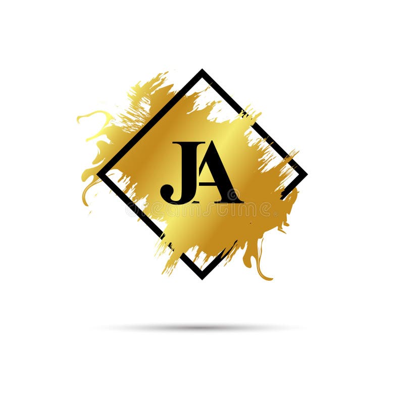 Gold JA Logo Symbol Vector Art Design Stock Illustration - Illustration ...