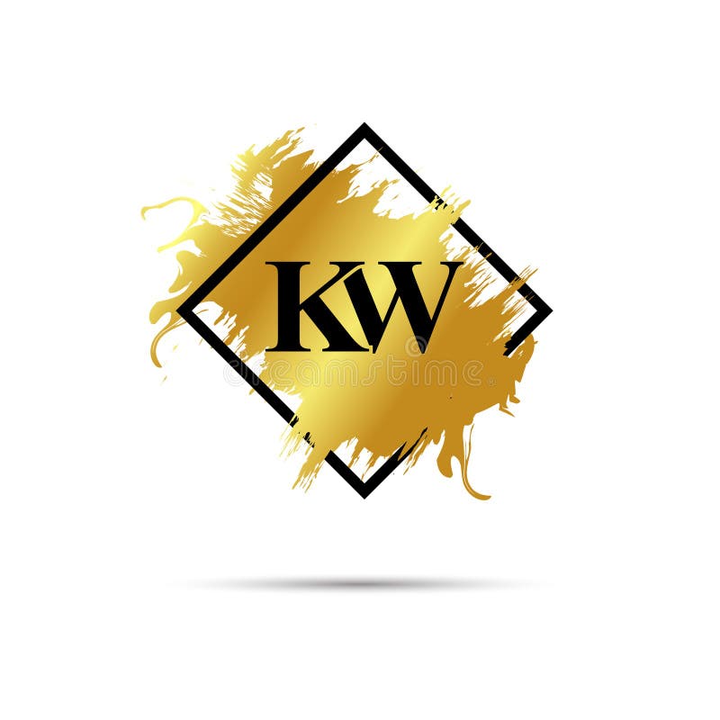 Gold KW Logo Symbol Vector Art Design Stock Illustration - Illustration ...