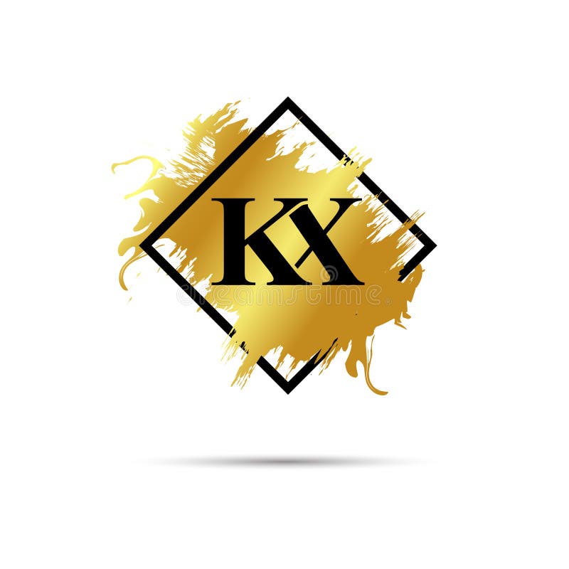 Gold KX Logo Symbol Vector Art Design Stock Illustration - Illustration ...