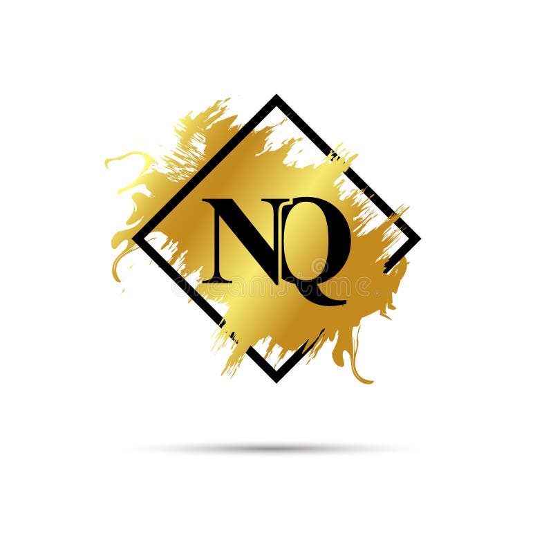 Gold NQ Logo Symbol Vector Art Design Stock Illustration - Illustration ...