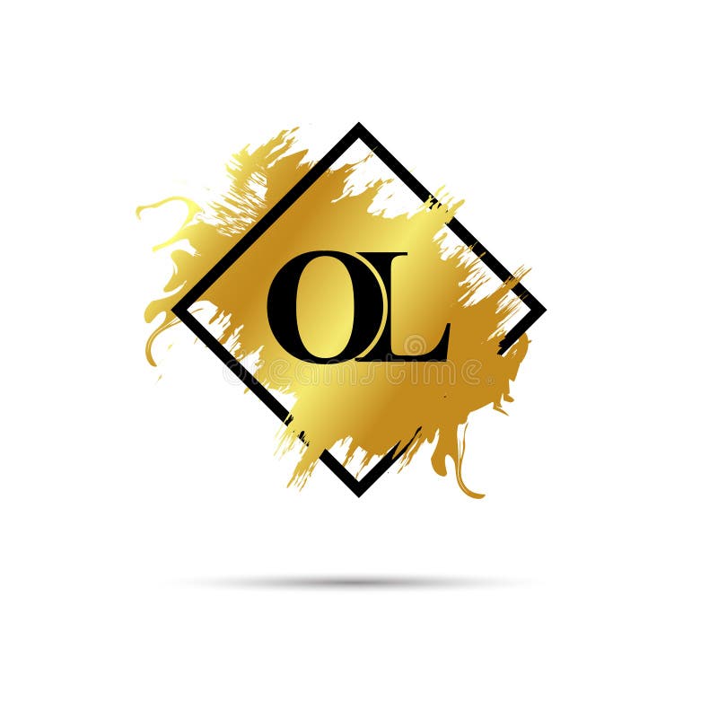 Gold OL Logo Symbol Vector Art Design Stock Illustration - Illustration ...