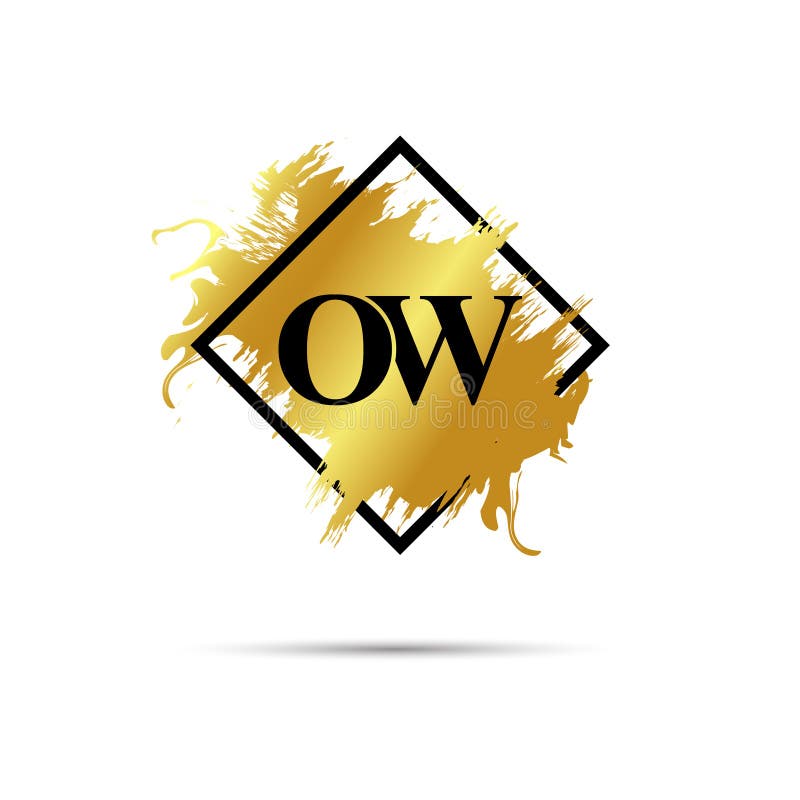 Gold OW Logo Symbol Vector Art Design Stock Illustration - Illustration ...