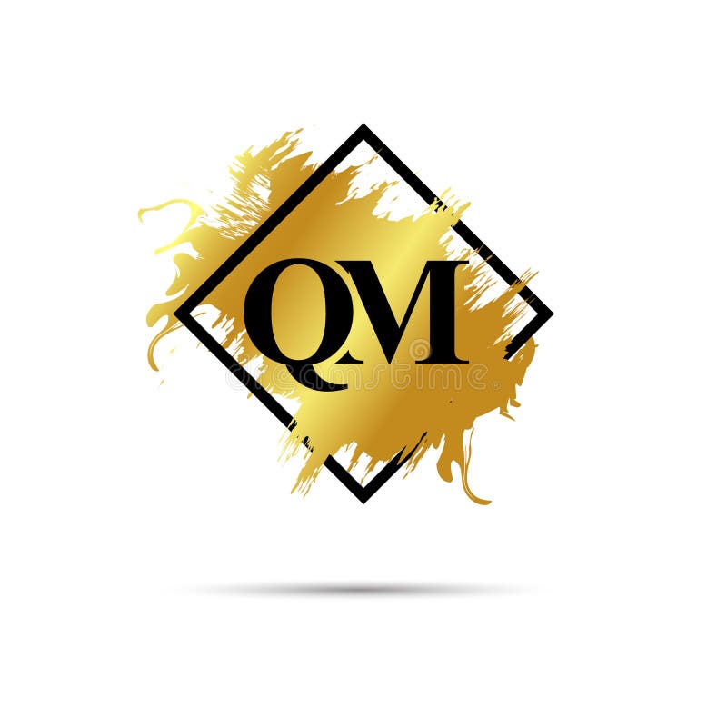 Gold QM Logo Symbol Vector Art Design Stock Illustration - Illustration ...