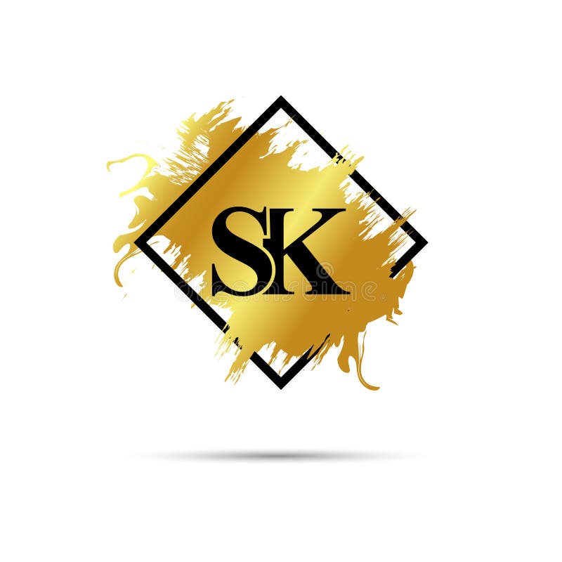 Gold SK Logo Symbol Vector Art Design Stock Illustration - Illustration ...
