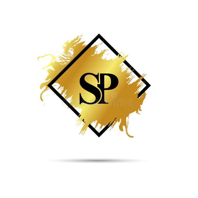 Gold SP Logo Symbol Vector Art Design Stock Illustration - Illustration ...