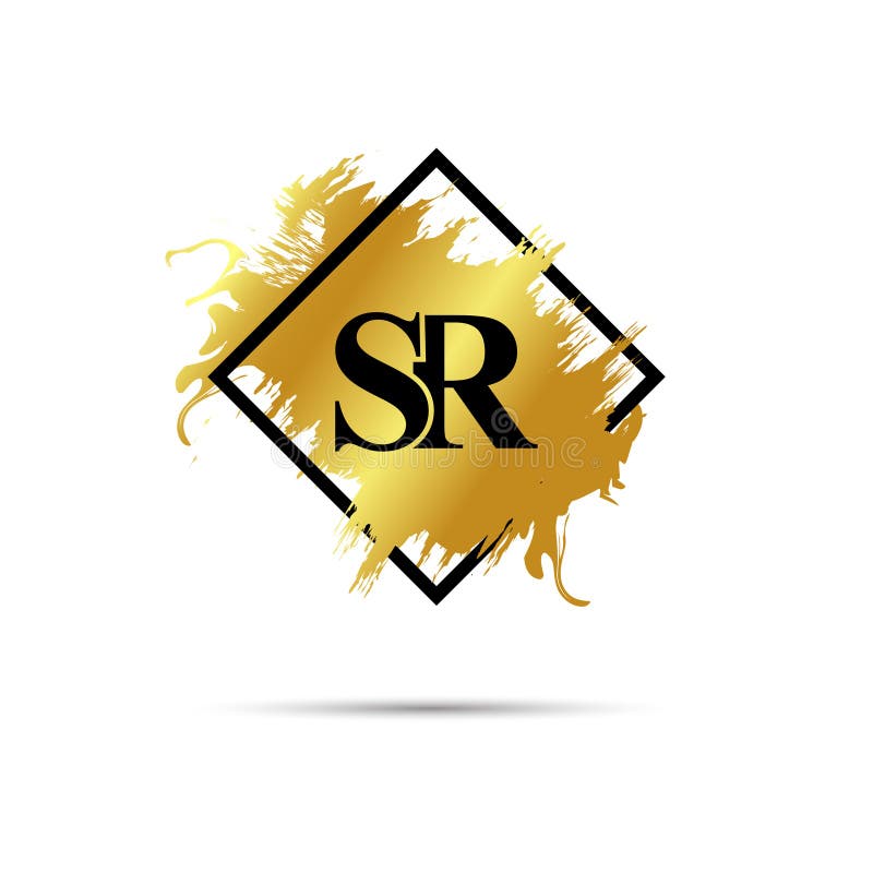 Gold SR Logo Symbol Vector Art Design Stock Illustration - Illustration ...
