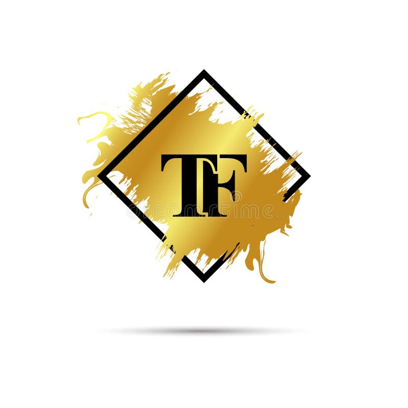 Gold TF Logo Symbol Vector Art Design Stock Illustration - Illustration ...