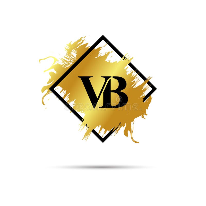 Gold VB Logo Symbol Vector Art Design Stock Illustration - Illustration ...