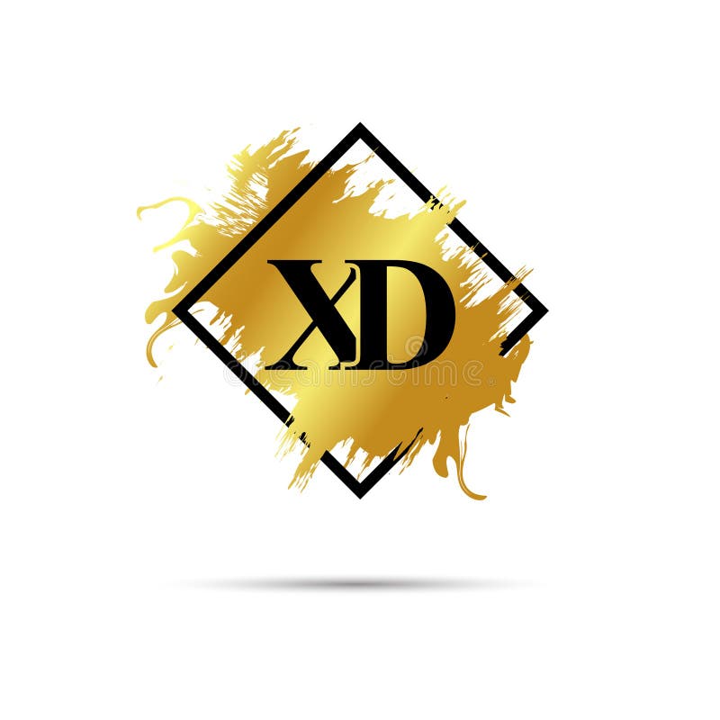Gold XD Logo Symbol Vector Art Design Stock Illustration - Illustration ...